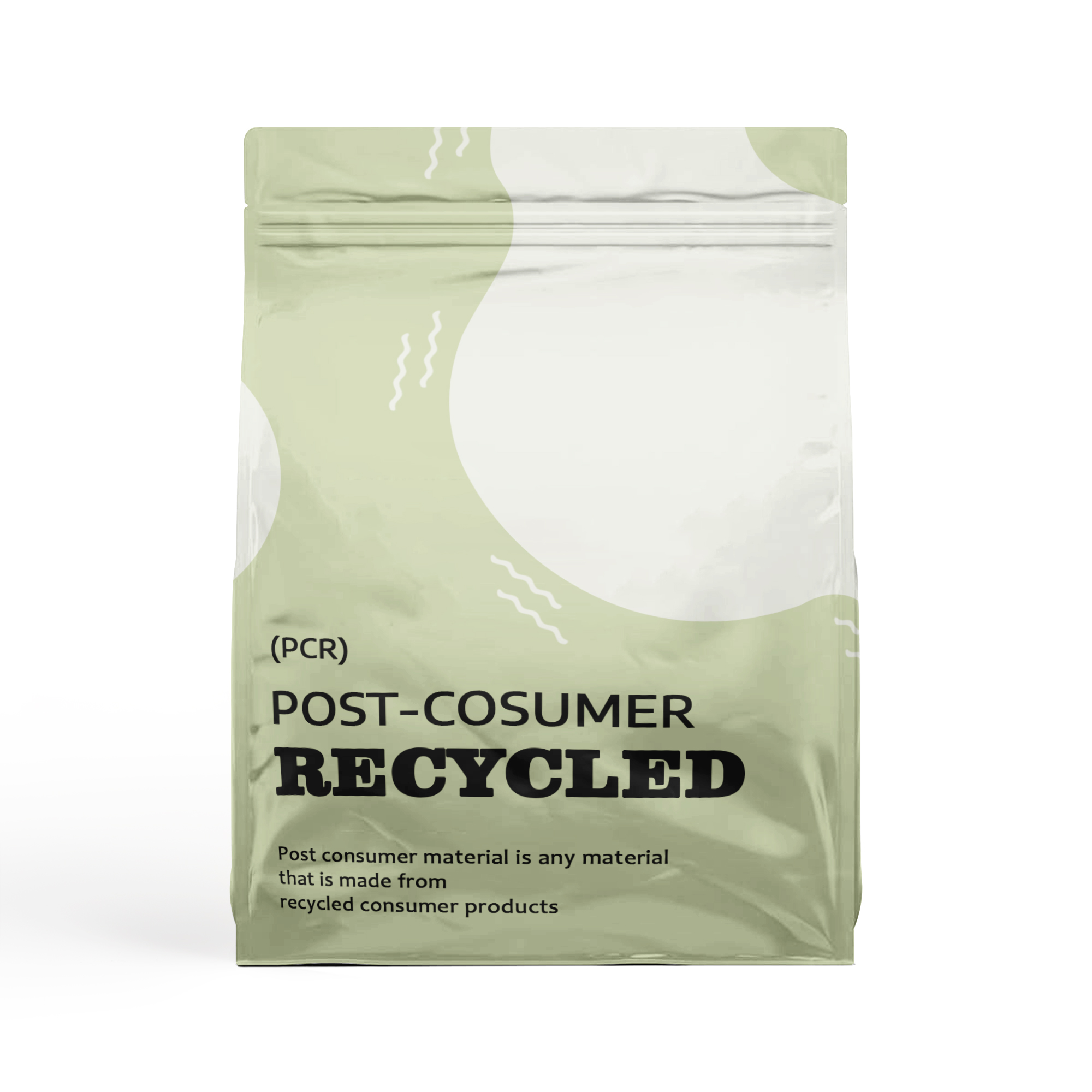 Post-consumer Recycled Flat Bottom Bag - Buy post-consumer recycled ...