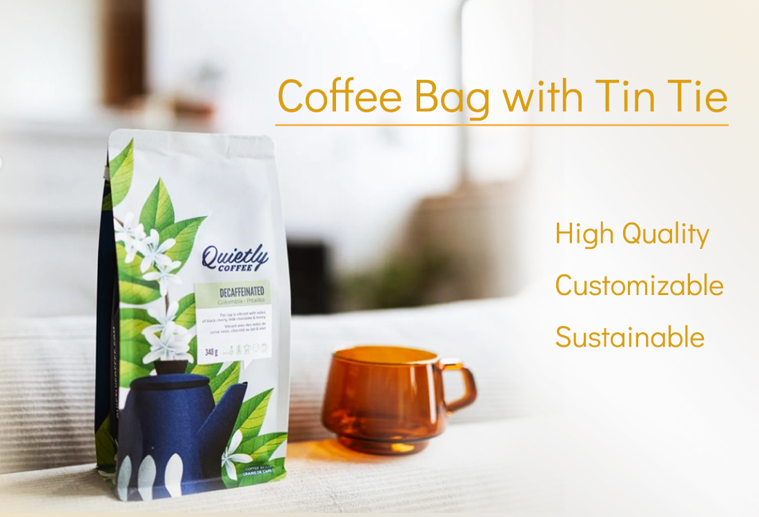 100% Eco Friendly Matte Black Side Gusset Tin Tie Coffee Bag Can Heat ...