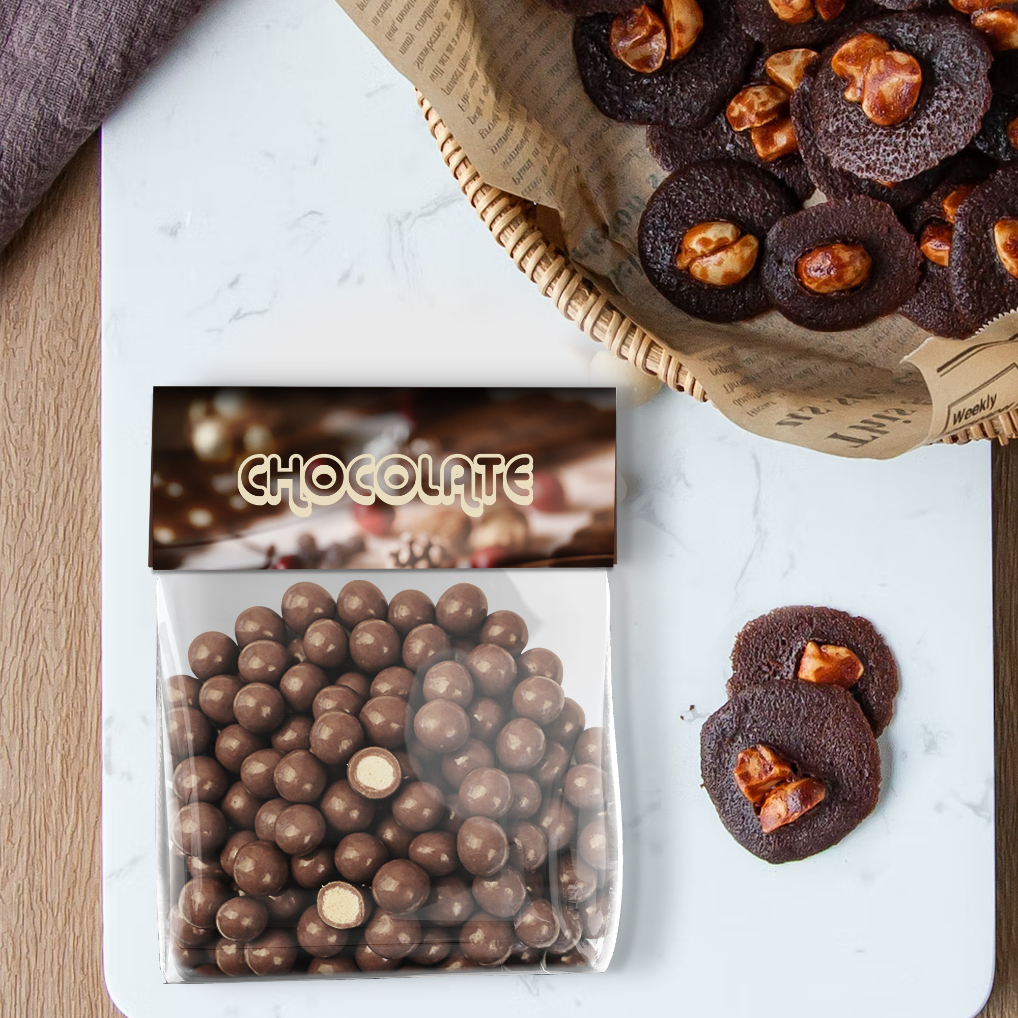 Custom Size Cellophane Bags for White Chocolates - Buy cello chocolate ...